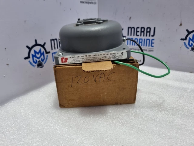 FEDERAL SIGNAL CORPORATION Model 500 Vibrating Bell Volts 120 AMPS 0.08 ...