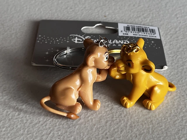 NEW DISNEYLAND PARIS Lion King Simba Best Friends 2 Keychains Key Ring ...