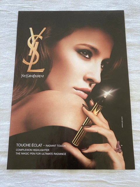 MAGAZINE PRINT AD ~ 1 Page YSL Touché Eclat Cosmetics Makeup Clipping ...