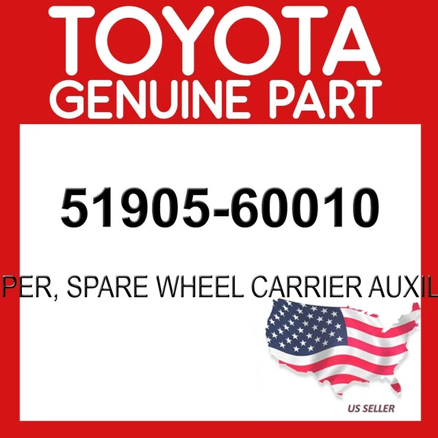 5190560010 GENUINE TOYOTA STOPPER, SPARE WHEEL CARRIER AUXILIARY 51905 ...