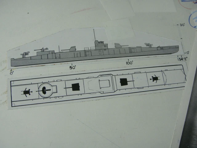 GENUINE WWII GERMAN AF Class Tank Landing Craft Navy Blueprints Russian ...