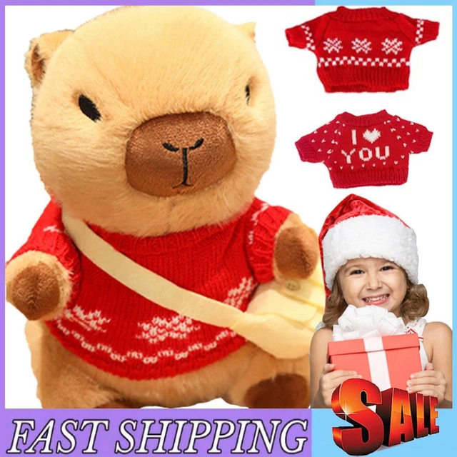 DIY CUTE CAPYBARA Plush with Clothes & Bag Kawaii Capybara Toy Home ...
