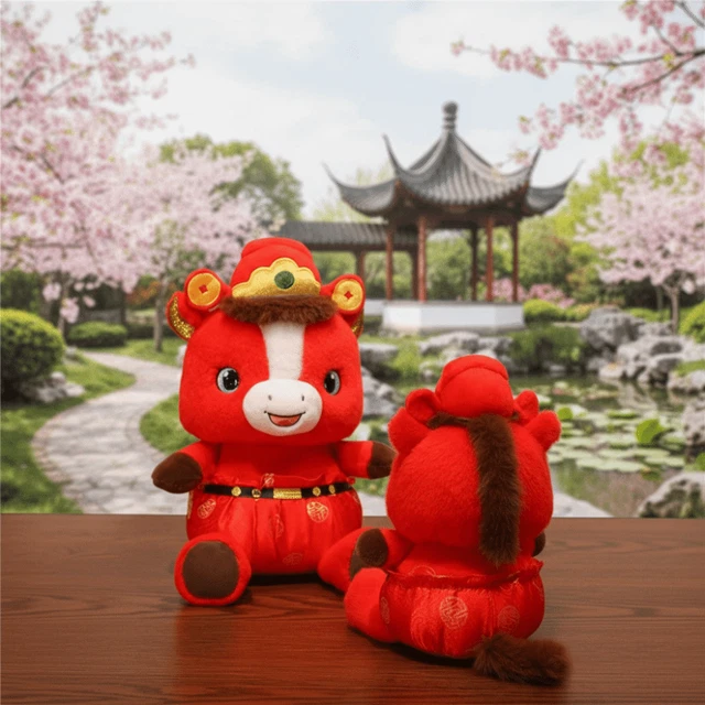 MASCOT DOLLS HORSE Plush Doll Good Luck Horse Doll Pendant Festive ...