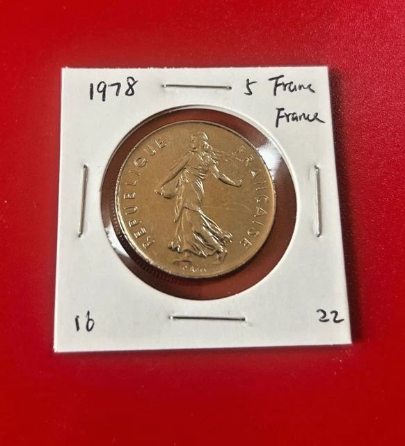 1978 FRANKREICH 5 Franc Münze - Schöne Weltmünze EUR 5,14 - PicClick DE