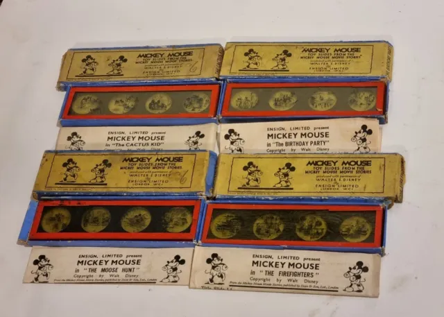 DISNEY MAGIC LANTERN Slides Collection - Mickey Mouse - 1930s £18.00 ...