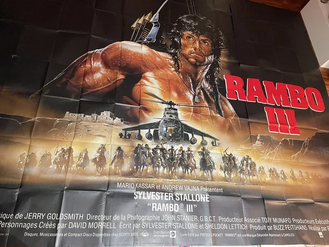 RAMBO 3 SYLVESTER Stallone 1988 Affiche Poster 4x3 M Giant billboard ...