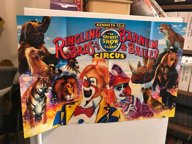 RINGLING BROS. & Barnum & Bailey Circus Poster 22"X34" Field Of Animals ...