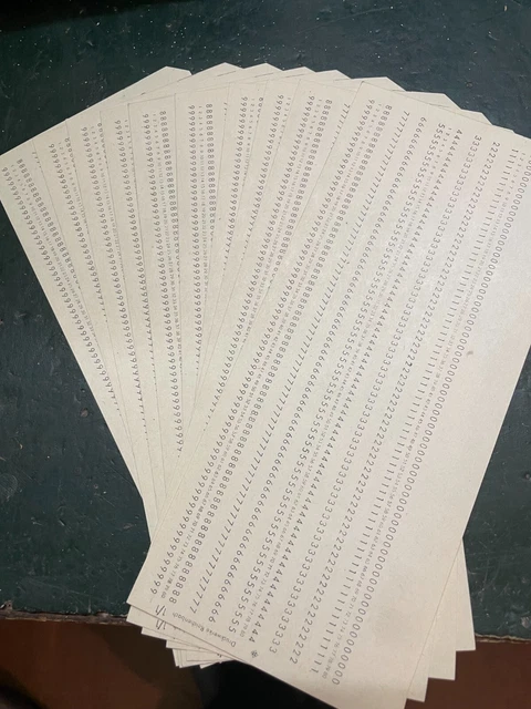 LOT OF 20 Punch cards IBM card format 80 columns GDR $9.99 - PicClick