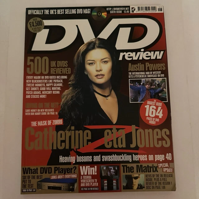 DVD REVIEW MAGAZINE Issue 6 1999 Catherine Zeta Jones The Mask Of Zorro £6.95 - PicClick UK