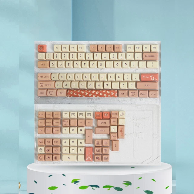 133 KEYS/SET PBT Keycaps Dye Sublimation for Mechanical Keyboard (Milk ...