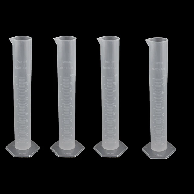 LAB CLEAR PLASTIC Measuring Graduated Cylinders Beakers 100ml 4pcs $28. ...