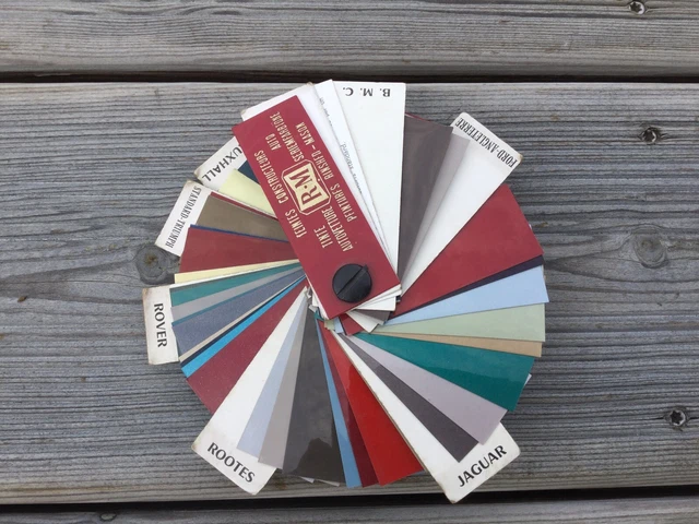 RARE COLOR CHART Book RM 1960 BMC FORD JAGUAR ROOTS ROVER TRIUMPH Color ...