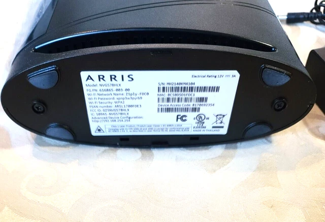 ARRIS NVG578HLX ZIPLY Fiber GPON Gateway WiFi 6 Wireless Router. W ...