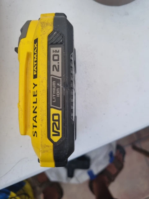 GENUINE STANLEY FATMAX V20 SFMCB202 18v 2.0ah Lithium Ion Battery 18 ...