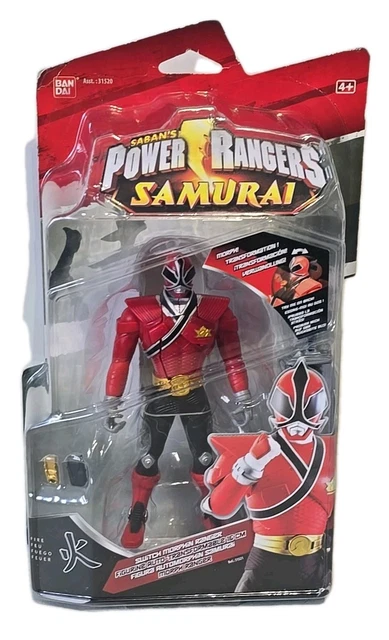 SCARCE CARDED BANDAI Power Rangers Samurai Sabans Fire Red Ranger ...