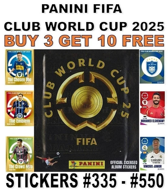 PANINI FIFA CLUB World Cup 2025 Sticker Collection #335 - #550 Man City ...