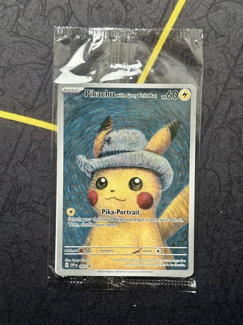 PIKACHU WITH GREY Felt Hat #085 Promo Card Pokémon Van Gogh Museum EUR ...