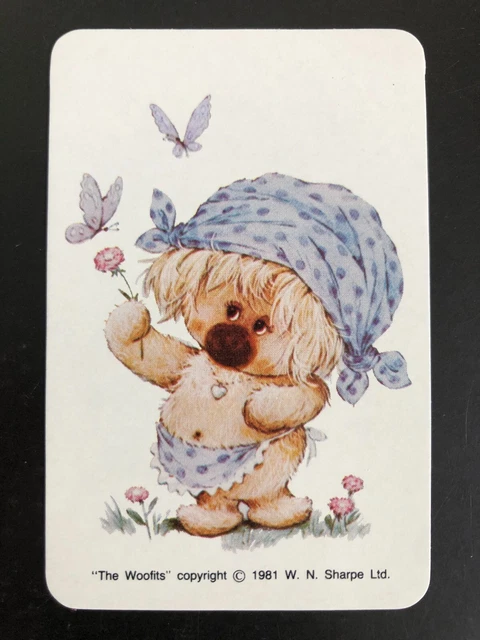 VINTAGE 1980S ENGLISH Woofits Puppy Dog Star Cartoon Newsagent Swap ...