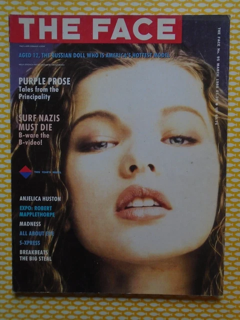 THE FACE 1988 Anjelica Huston Mapplethorpe Milla Jovovich All About Eve ...