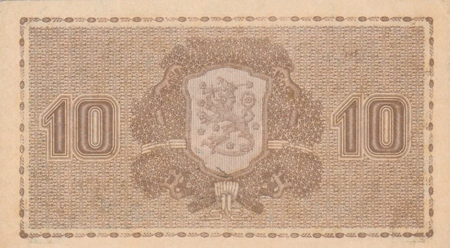 BANKNOTE FINLAND 10 markkaa 1939 Litt D EUR 3,00 - PicClick DE