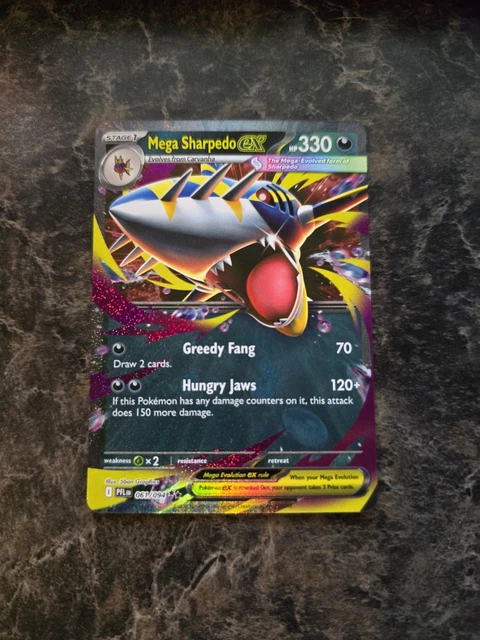 POKEMON TCG MEGA Sharpedo EX 061/094 NM Phantasmal Flames Double Rare ...