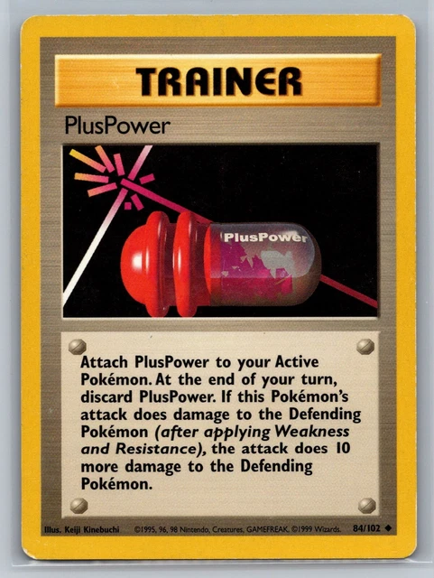 POKÉMON TCG PLUSPOWER Base Set 84/102 Regular Shadowless Uncommon $0.99 ...
