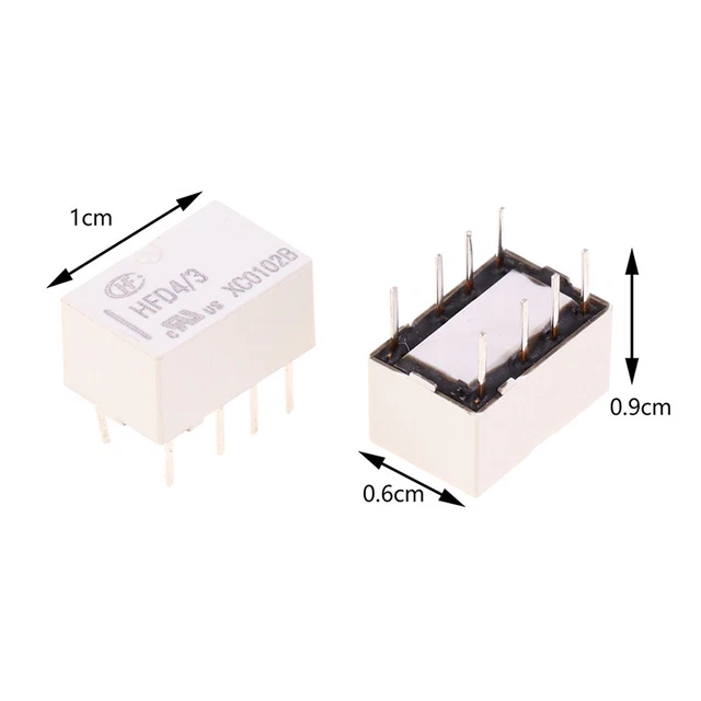 1PC SMALL SIGNAL Relay Hfd4/3V, 5V, 12V, 24V S SR 2A 8-Pin Direct ...
