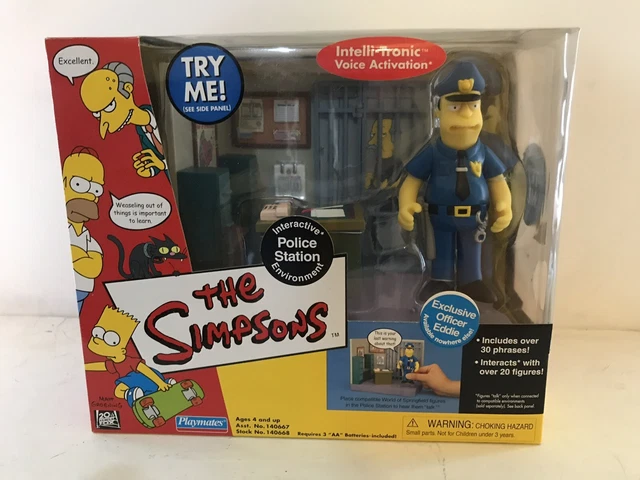 THE SIMPSONS POLICE Station Interactive Playset Officer Eddie £17.87 ...