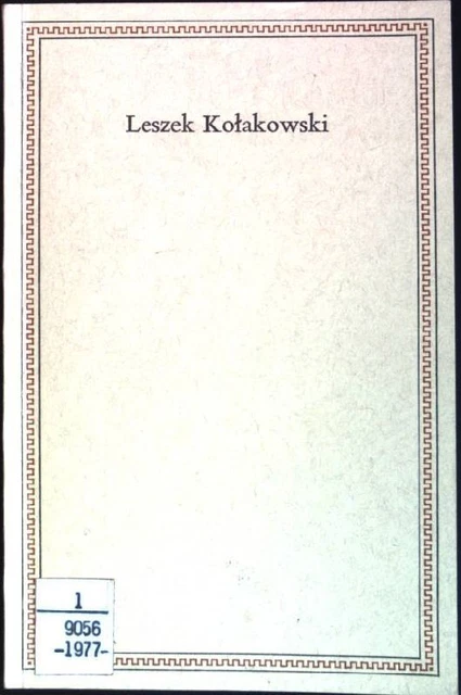 LESZEK KOLAKOWSKI : Ansprachen anlässlich der Verleihung des ...