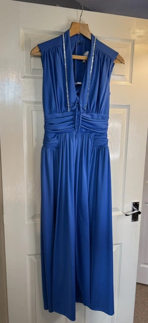 VINTAGE 1970S PETER Ellis Blue Evening Gown - UK 12 £23.56 - PicClick UK