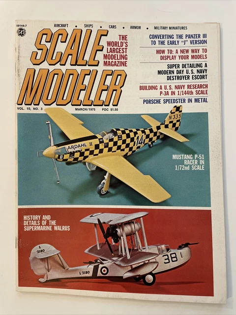 SCALE MODELER MAGAZINE - vtg March, 1975 terrific condition - Mustang ...