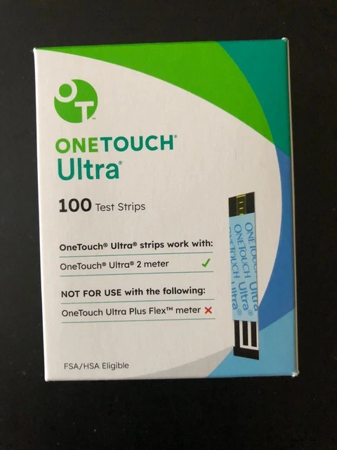 100 ONE TOUCH Ultra Test Strips Expires 09/30/2026 Brand New and Sealed ...