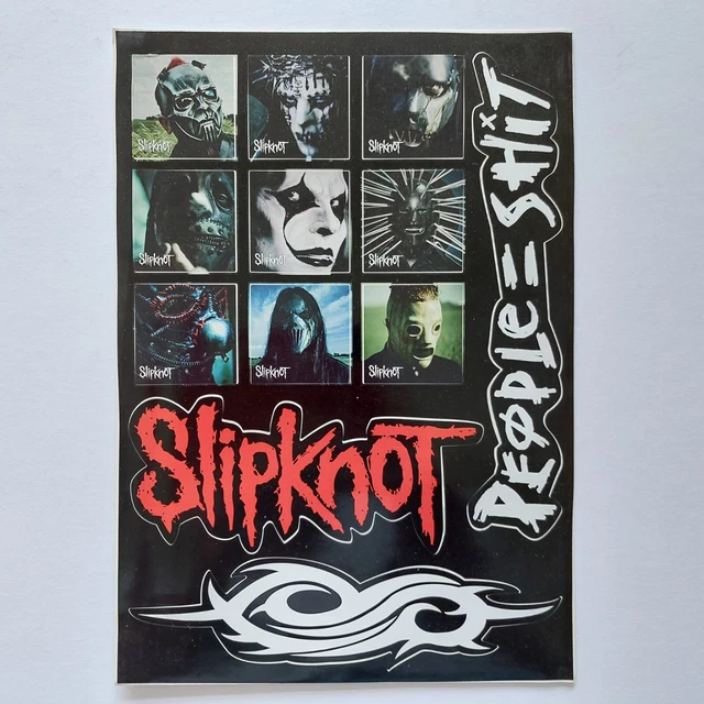 SLIPKNOT - RARE A4 Sheet Of Stickers (12 Stickers In Total) KERRANG EUR ...