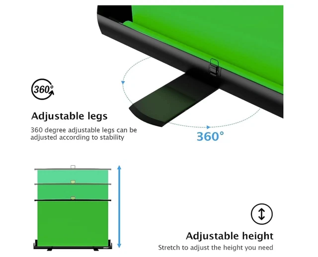 EMART GREEN SCREEN 155 x 200cm,Chroma Key Panel Photography Green ...