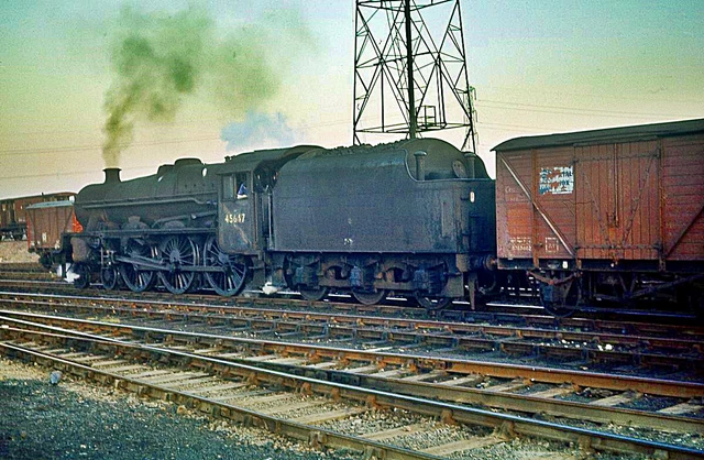 ORIGINAL AGFA 35MM Colour Slide LMS 5XP 4-6-0 45647 Healey Mills 21.07. ...