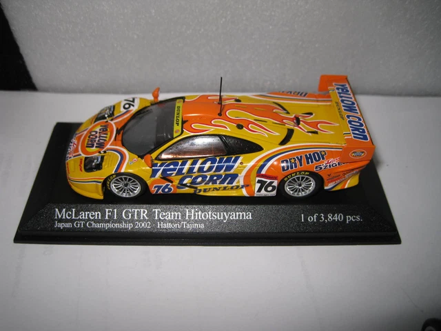 MINICHAMPS 1/43 MCLAREN F1 GTR JAPAN GTC 2002 TEAM HITOTSUYAMA NO BOX ...