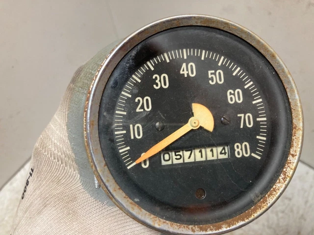 STEWART WARNER VINTAGE 80 MPH 3 5/8" Speedometer Flathead SCTA TROG ...
