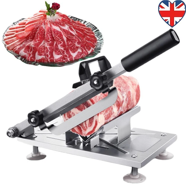 FROZEN MEAT CUTTING Machine Table Slicer Stainless Steel Manual Meat ...