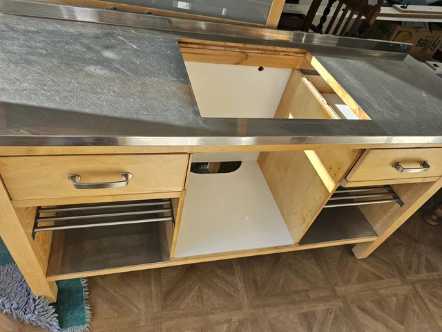 IKEA VARDE FREESTANDING Kitchen Units 4 Beech Wood Units £1,026.72 ...