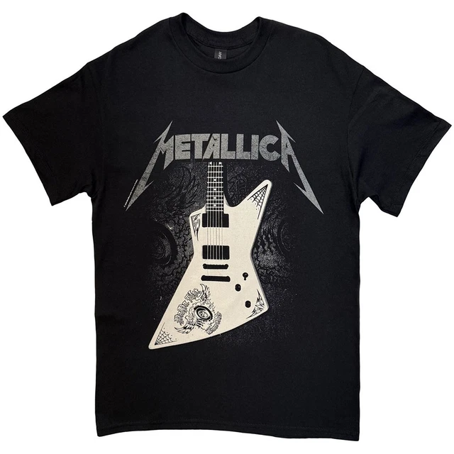 METALLICA T SHIRT Papa Het Guitar Band Logo new Official Mens Black L £ ...