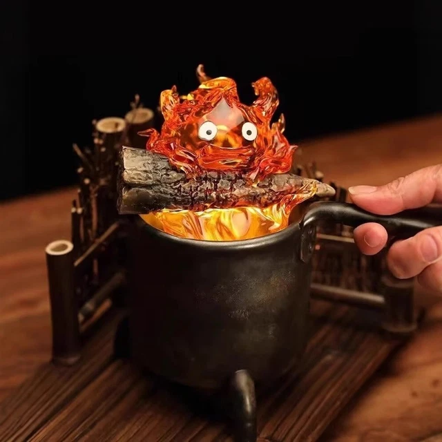 HEART FIRE LED Night Light PVC Handmade Luminous Model Collection Gift ...