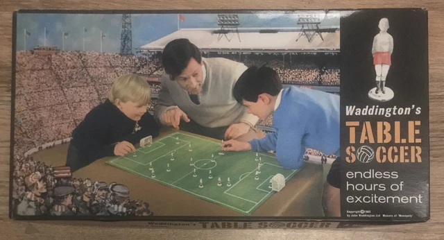 VINTAGE TABLE SOCCER Football Board Game Waddingtons 1965 100% Complete ...