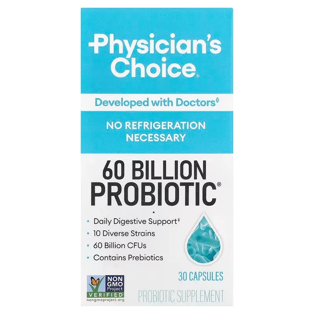 PHYSICIAN'S CHOICE, 60 Billion Probiotic, 30 Delayed Caps, Expiry: 05/ ...