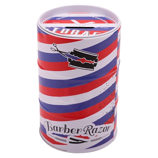 SMALL SHAVER DISPOSAL Box Metal Shaving Disposal Case Barbershop ...