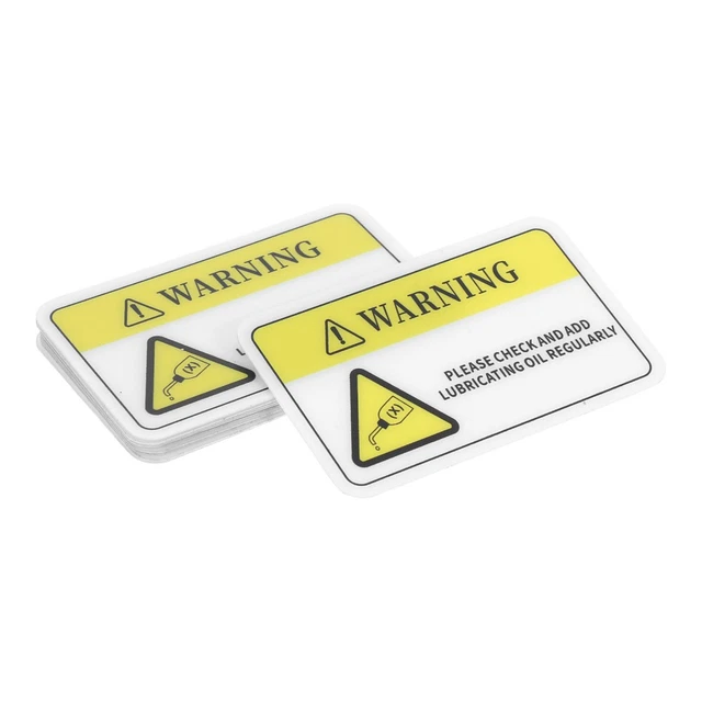 10 PCS WARNING Stickers Equipment Emergency Stop Label Factory Labels £ ...