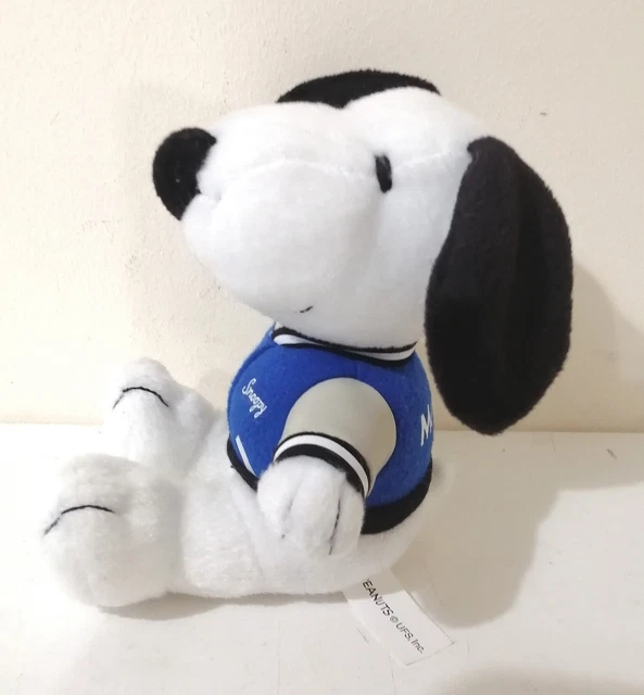 METLIFE PEANUTS PROMOTIONAL Plush Snoopy Soft Toy Blue Varsity Jacket 5 ...