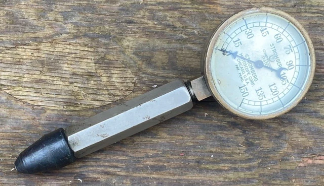 VINTAGE STROMBERG COMPRESSION Tester Pressure Gauge Chicago USA $3.21 ...