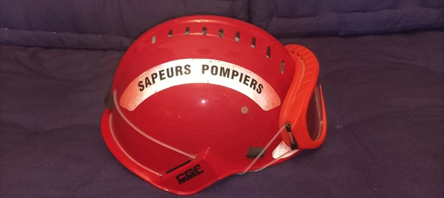 CGF GALLET F2 Casque de Pompier Ancien Rouge Feu de Forêt EUR 65,00 ...