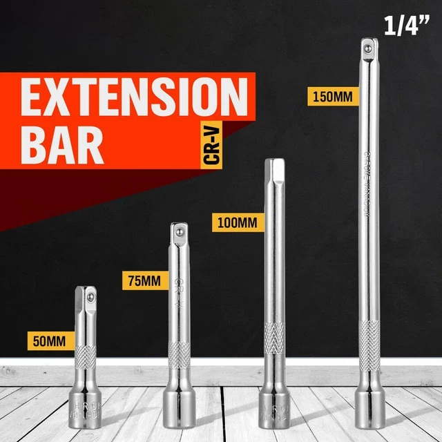 SHAFT WRENCH IMPROVED Extender Drive Ratchet Socket 1/4" Shank ...