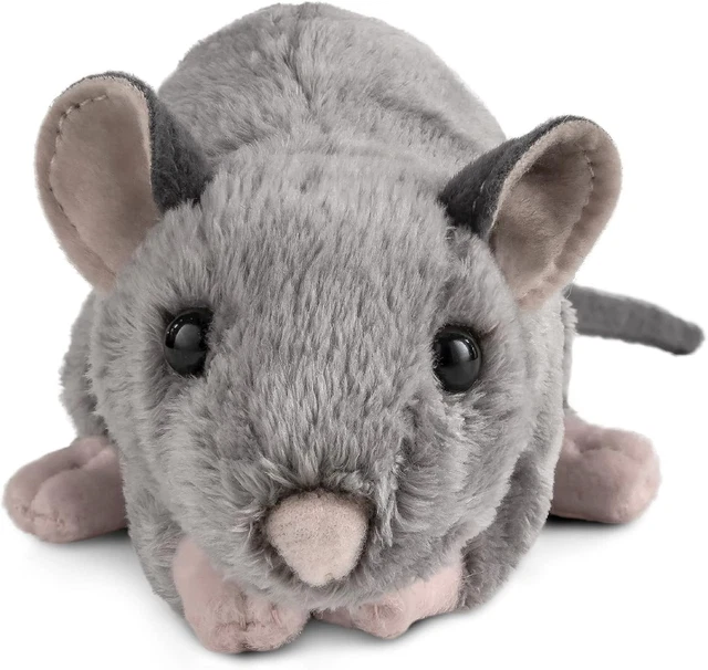 INTERACTIVE GREY RAT Plush with Squeak - Realistic Toy for Learning and ...